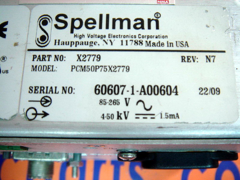 SPELLMAN POWER SUPPLY PCM50P75X2779 - PLC DCS SERVO Control MOTOR POWER SUPPLY IPC ROBOT